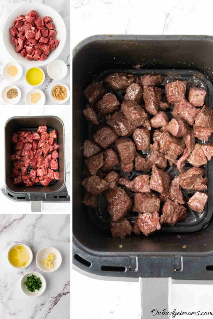 Easy Air Fryer Garlic Butter Steak Bites Recipe – On Budget Moms